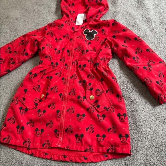 Disney | Jackets & Coats | Disney Red Mickey Mouse Raincoat For Kids ...